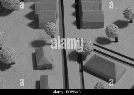 Garden City Development Plan Model Stock Photo - Alamy