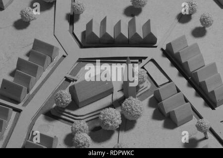 Garden City Development Plan Model Stock Photo - Alamy