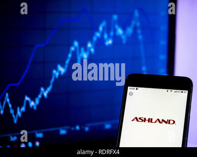 Ashland Inc. Chemicals company logo seen displayed on smart phone Stock ...