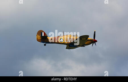Hawker Hurricane Mk IV plane in RAF WW2 desert camouflage at Paris ...