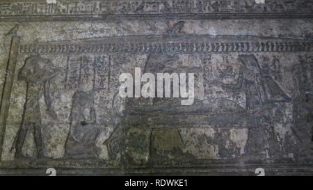 Anubis embalming Osiris Stock Photo - Alamy