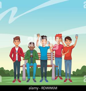 group of friends cartoon Stock Vector Image & Art - Alamy