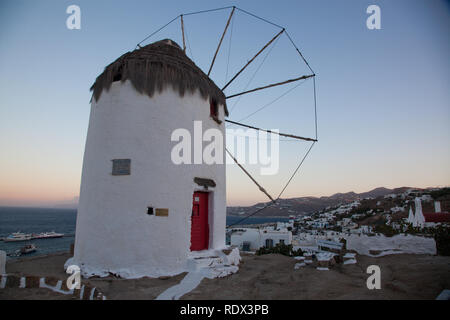 bonis windmill Mykonos Greece Stock Photo - Alamy