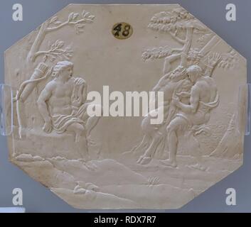 Architectural plaque of the Flaying of Marsyas, 1772-1775, moulded ...