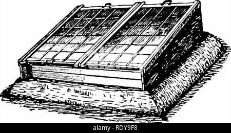 Cold frame, manure bed, straw and manure is filled in Stock Photo - Alamy
