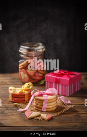 gift wrapped with pink ribbon, valentine's day accessory, birthday gift ...