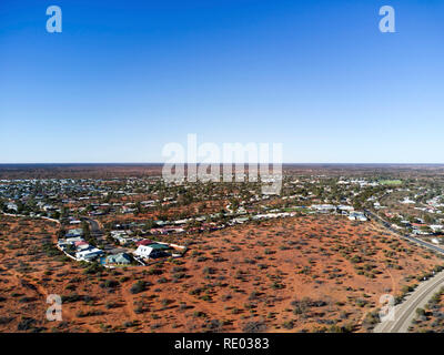 Aerial view of the mining community of Roxby Downs in the South ...