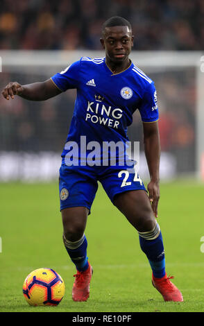 Leicester City's Nampalys Mendy during the Premier League match at Molineux, Wolverhampton Stock ...