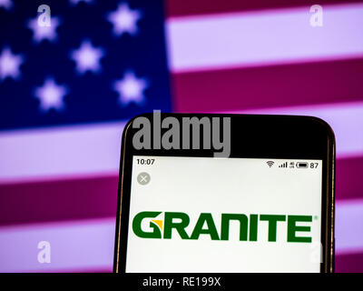 Granite Construction company logo seen displayed on smart phone Stock ...