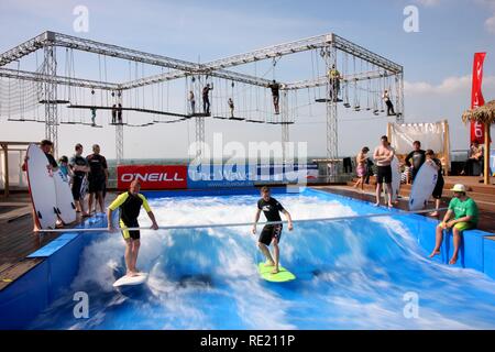 The Wave, artificial surf wave, Alpin Center Bottrop, Ruhrgebiet region ...