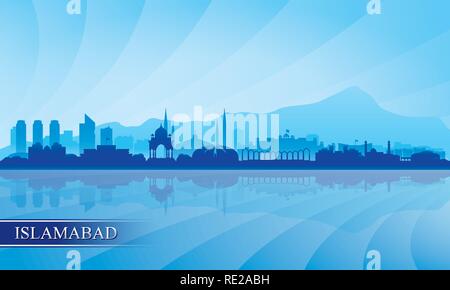 Pakistan, Islamabad travel landmark vector illustration Stock Vector ...