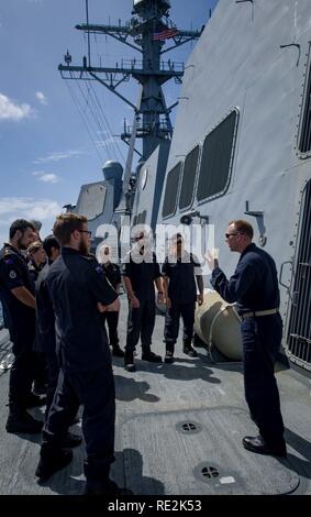 USS Momsen (DDG-92) aft SPG-62 fire-control radars Stock Photo - Alamy