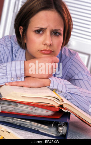 An Adult Female Student And Stress Stock Photo - Alamy