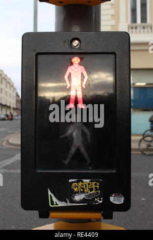 iconic red man at a traffic light in Berlin, a stop sign for ...