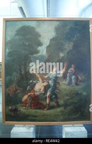 The Spring, Eurydice Bitten by a Serpent while Picking Flowers (Eurydice's Death), by Eugene ...