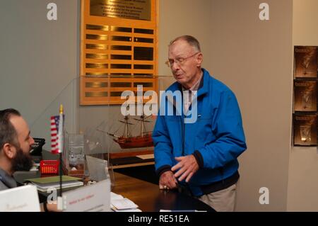 Robert Deegan, a former volunteer docent and a retired US Navy ...