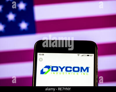 Dycom Industries, Inc. Construction engineering company logo seen ...