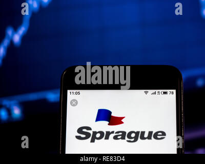 Sprague Resources Company logo seen displayed on smart phone Stock ...