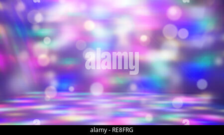 Violet wandering lights - beautiful bokeh effect, 3d render background ...