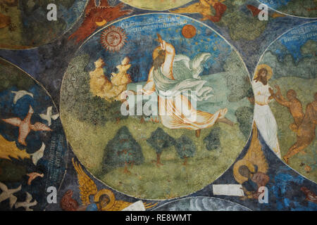 God creating the Sun, Moon and Earth fresco, ceiling of Sistine Chapel ...