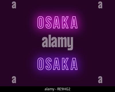 Osaka Japan urban line lettering sports style vintage college ...