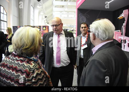 (L. To R.) Steffi Czerny (DLD Media), Benjamin Habbel (Voyat) during ...