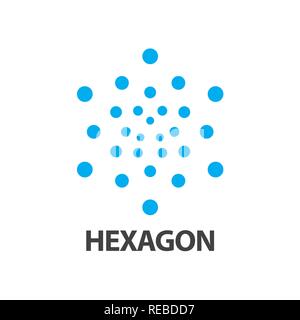 Hexagon Dot Connection Logo Template Modern Digital Vector Design Stock ...