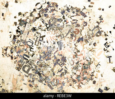 Lots of random words and letters shot from above Stock Photo - Alamy