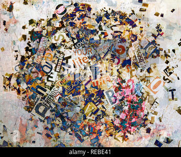 Lots of random words and letters shot from above Stock Photo - Alamy