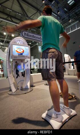 Nintendo Wii booth at the Entertainment Area of the Gamescom, the world ...