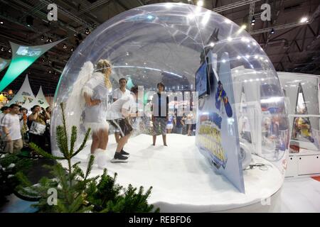 Nintendo Wii booth at the Entertainment Area of the Gamescom, the world ...
