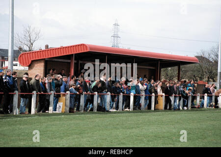 The main stand at Shotton Comrades FC, Recreation Ground, Shotton ...