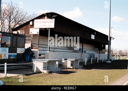 The main stand at Thetford Town FC Football Ground, Mundford Road ...