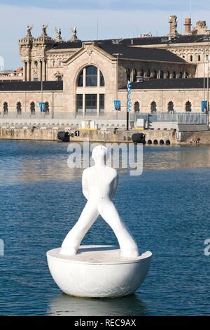 Sculptures at Port Vell, Barcelona, Spain Stock Photo - Alamy
