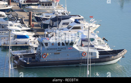 UK Border force patrol boats stationed in Ramsgate Marina, UK Stock ...
