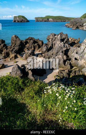 Coast of Atlantic ocean in Barro, Asturias, Spain Stock Photo - Alamy