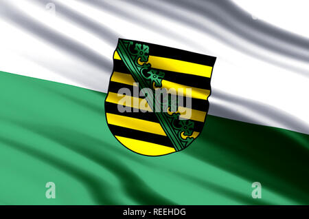Saxony waving and closeup flag illustration. Perfect for background or ...