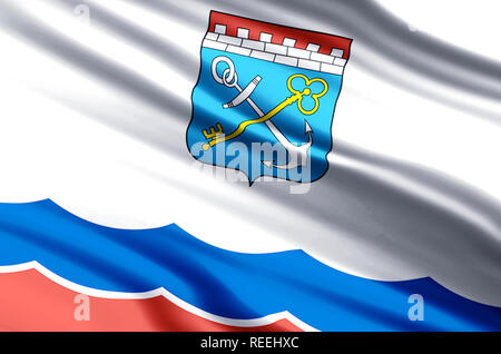 Leningrad waving and closeup flag illustration. Perfect for background ...