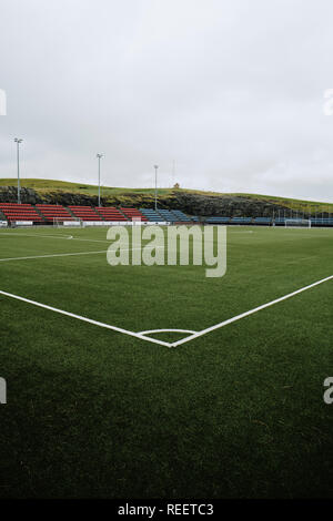 Svangaskard football stadium once the home ground of the Faroe Islands ...