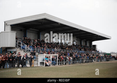 The main stand at Durham City FC Football Ground, Ferens Park, The ...