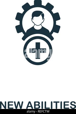 New Skills vector icon symbol. Creative sign from business management ...