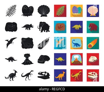 Human fossils icon in flat design isolated on white background ...