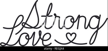 strong women. Love quote with modern background vector illustration ...