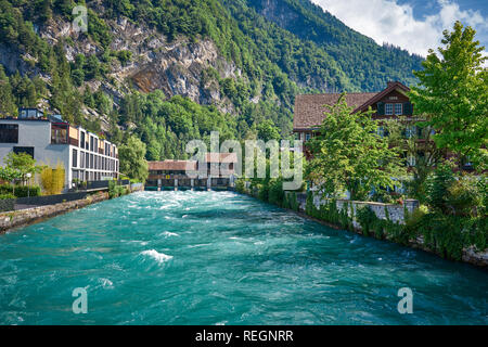 City of Interlaken in Switzerland from above - amazing drone footage ...