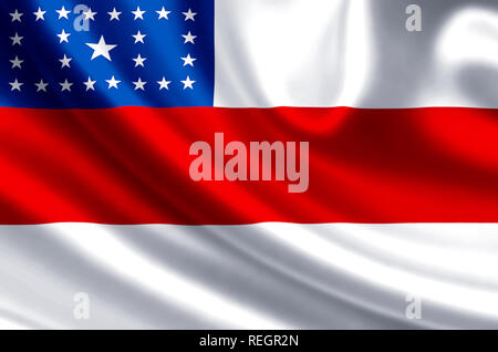 Amazonas waving and closeup flag illustration. Perfect for background ...