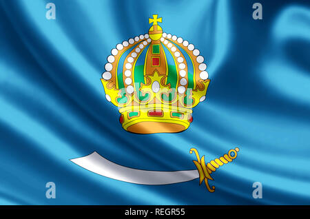 Astrakhan waving and closeup flag illustration. Perfect for background ...