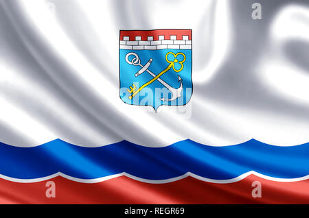 Leningrad waving and closeup flag illustration. Perfect for background ...