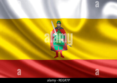 Ryazan waving and closeup flag illustration. Perfect for background or ...