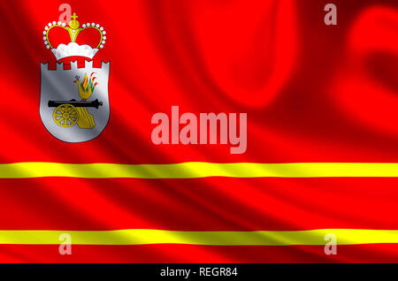 Smolensk waving and closeup flag illustration. Perfect for background ...