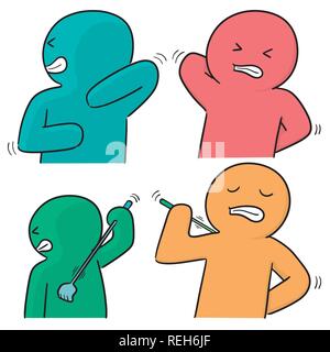 vector of man scratching back Stock Vector Image & Art - Alamy